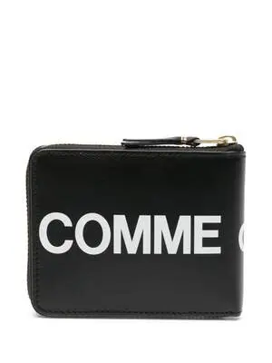 Comme Des Garçons Logo-print Leather Wallet - Black