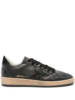 GOLDEN GOOSE Ball Star Leather Sneakers - Black