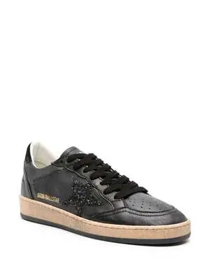 GOLDEN GOOSE Ball Star Leather Sneakers - Black