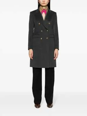 Tagliatore Double-breasted Wool-blend Coat - Grey
