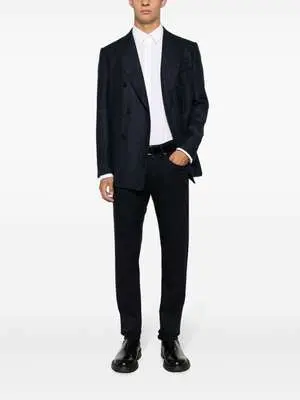 Caruso Textured Wool-blend Double-breasted Blazer