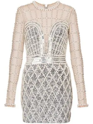 Balmain Round Neck Cocktail Dresses