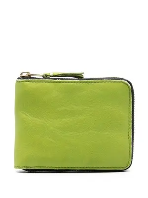 Comme Des Garçons Zipped Leather Wallet - Green