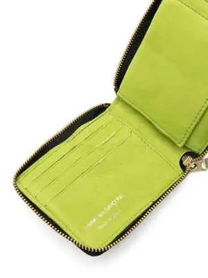 Comme Des Garçons Zipped Leather Wallet - Green