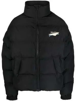 Martine Rose Logo-embroidered Padded Jacket - Black