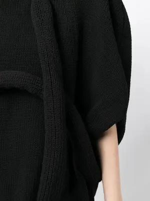 Comme Des Garçons Appliqué-detail Chunky-knit Jumper