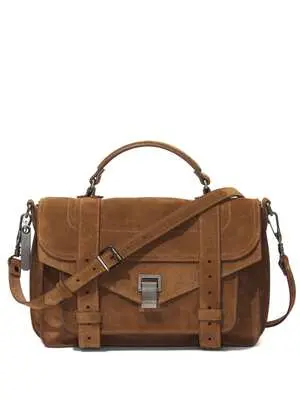 Proenza Schouler Medium Ps1 Suede Crossbody Bag - Brown