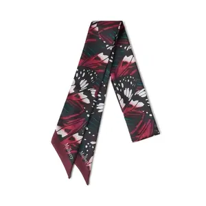 Mulberry Skinny Scarf Black Cherry Recycled Polyester