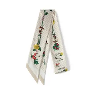 Mulberry Skinny Scarf - Eggshell Recycled Polyester