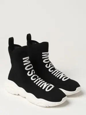 Moschino Stretch Knit High Top Sneakers