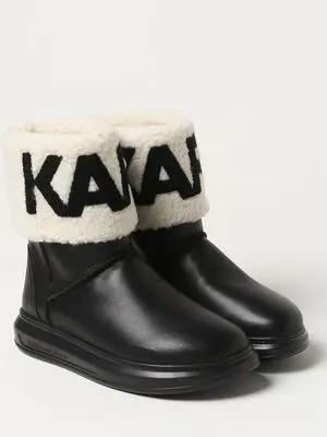Karl Lagerfeld Leather Boots With Logo Detailing