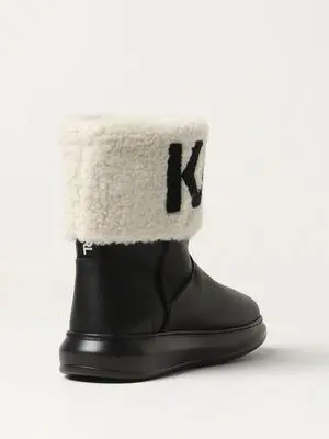 Karl Lagerfeld Leather Boots With Logo Detailing