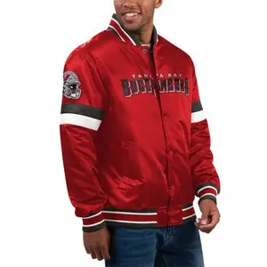 STARTER Tampa Bay Buccaneers Home Game Satin Full-snap Varsity Jacket