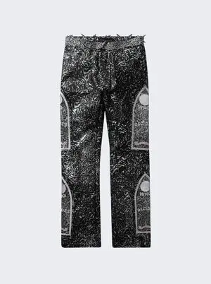 WHO DECIDES WAR Foil Leather Pant - Coal