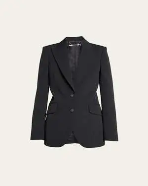 Stella McCartney Single-breasted Fitted Wool-blend Blazer