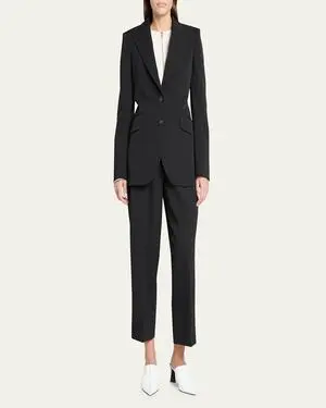 Stella McCartney Single-breasted Fitted Wool-blend Blazer