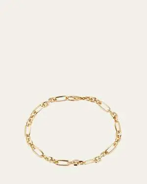 Lizzie Mandler 18k Yellow Figaro Chain Bracelet - Gold