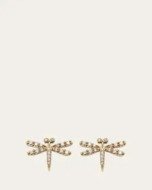 SYDNEY EVAN 14k Diamond Dragonfly Stud Earring