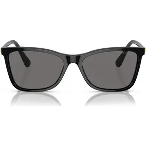 SWAROVSKI 55mm Rectangular Sunglasses - Black