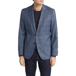 DANIEL HECHTER Windowpane Check Wool Blazer