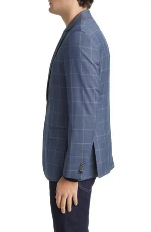 DANIEL HECHTER Windowpane Check Wool Blazer