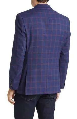 DANIEL HECHTER Windowpane Check Wool Blazer