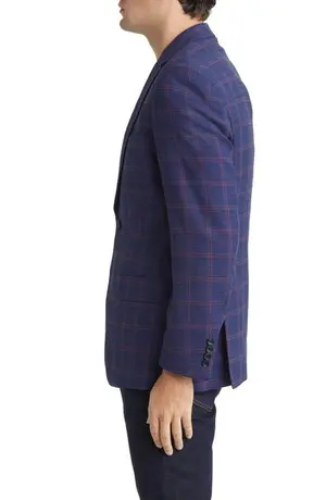 DANIEL HECHTER Windowpane Check Wool Blazer