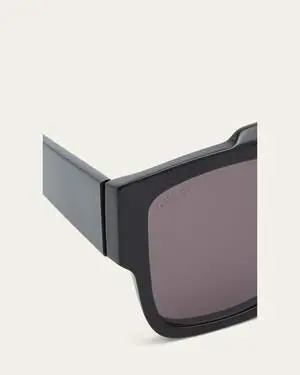 Gucci Acetate Rectangle Sunglasses - Black