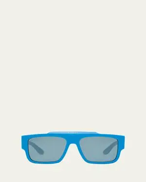 Gucci Gucci Acetate Rectangle Sunglasses Blue