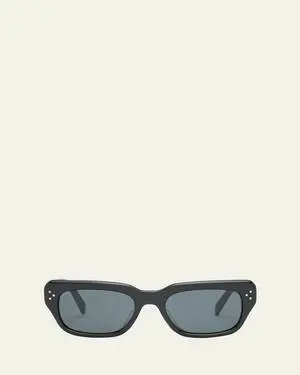 Celine Celine 3-Dot Rectangle Sunglasses Shiny Black/smoke