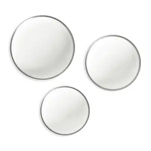 Twig New York Platinum Edge Assorted Canape Dishes, Set Of 3 - Silver