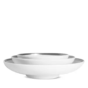 Twig New York Platinum Edge Assorted Canape Dishes, Set Of 3