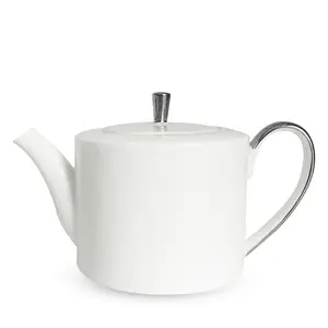 TWIG NEW YORK Platinum Edge Lidded Teapot - Silver