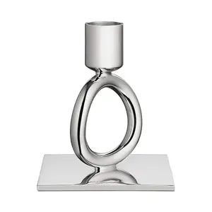 Christofle Vertigo Silverplated One Ring Candleholder - Silver