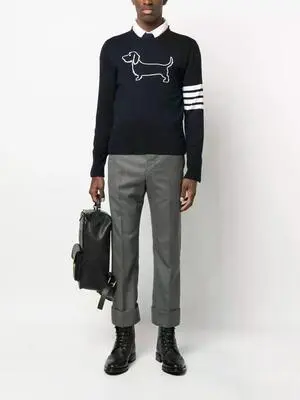 Thom Browne 4-bar Stripe Wool Jumper - Blue