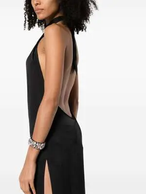 MAISON CLOSE Open-back Satin-weave Dress