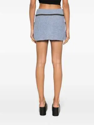 CORMIO Chunky-knit Mini Skirt - Blue