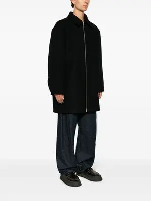 JIL SANDER Zip-up Wool Coat - Blue