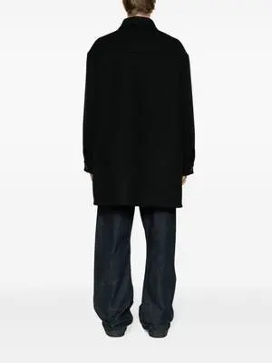 JIL SANDER Zip-up Wool Coat - Blue