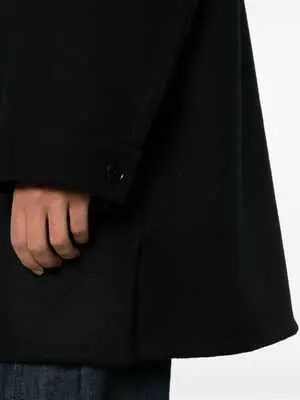 JIL SANDER Zip-up Wool Coat - Blue