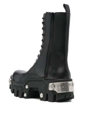 Balenciaga Bulldozer Lace-up Platform Boots - Black