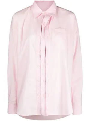 Y/project Asymmetric Cotton-blend Shirt - Pink