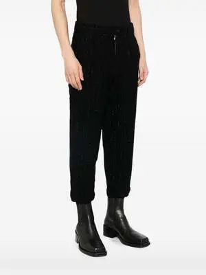 Comme Des Garçons Pinstriped Cropped Trousers