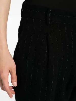 Comme Des Garçons Pinstriped Cropped Trousers