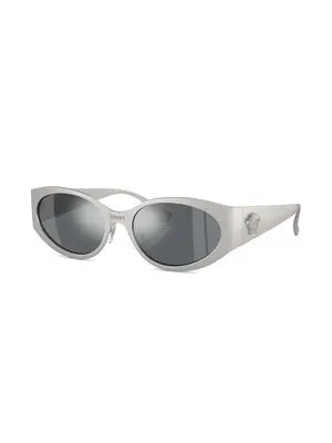 Versace Logo-plaque Sunglasses - Silver