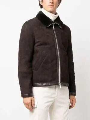 Brunello Cucinelli Fur-lining Leather Jacket