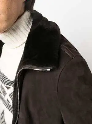 Brunello Cucinelli Fur-lining Leather Jacket
