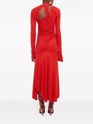 Victoria Beckham Asymmetrical Cut-out Midi Dress