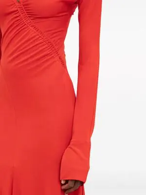 Victoria Beckham Asymmetrical Cut-out Midi Dress
