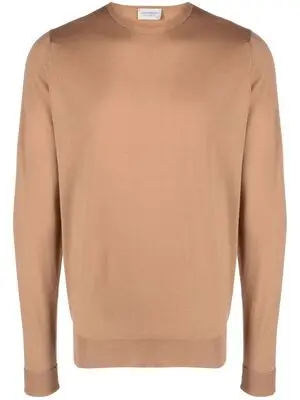 John Smedley Marcus Virgin Wool Jumper - Brown